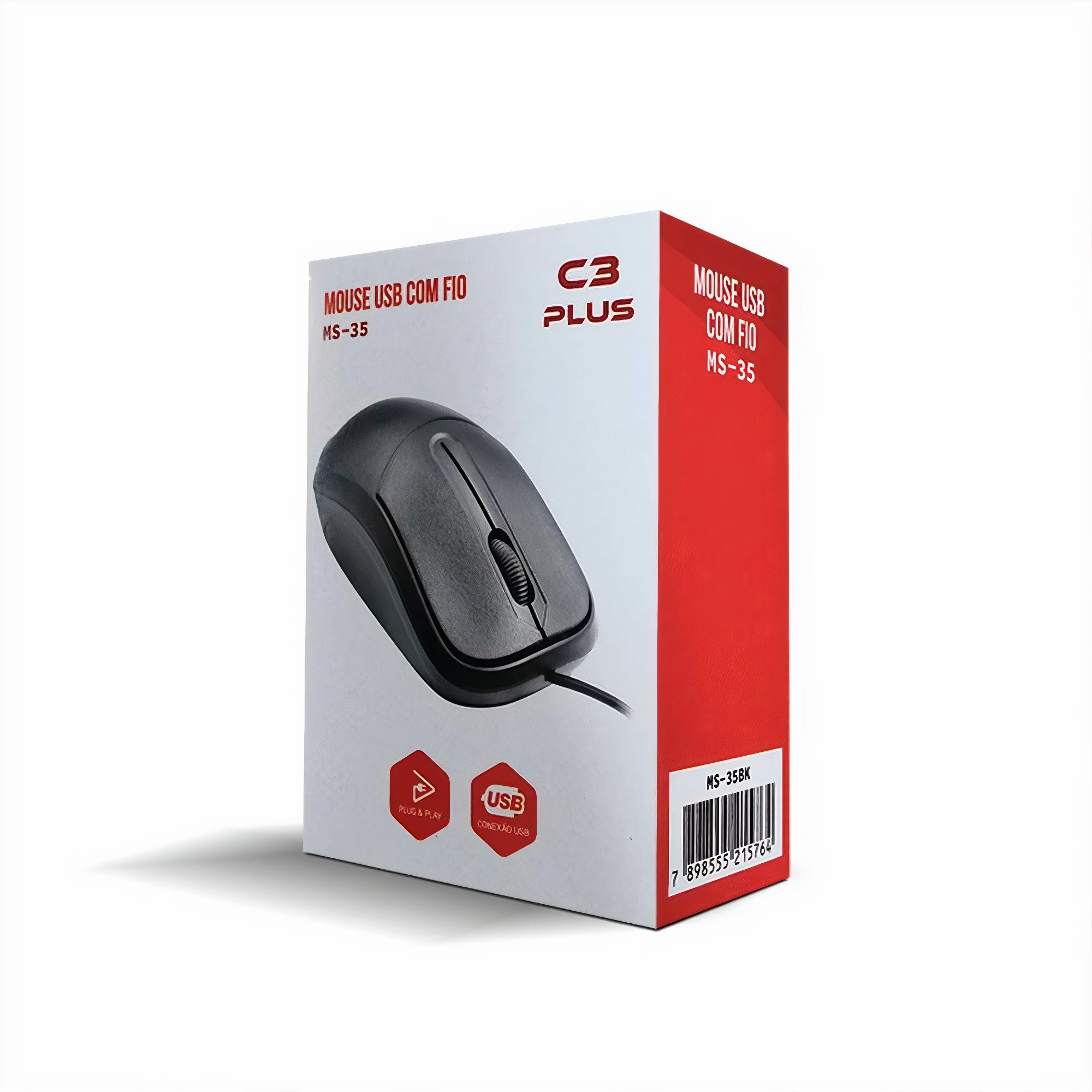 Santa Rosa Paper | MOUSE USB MS-35BK PRETO C3PLUS