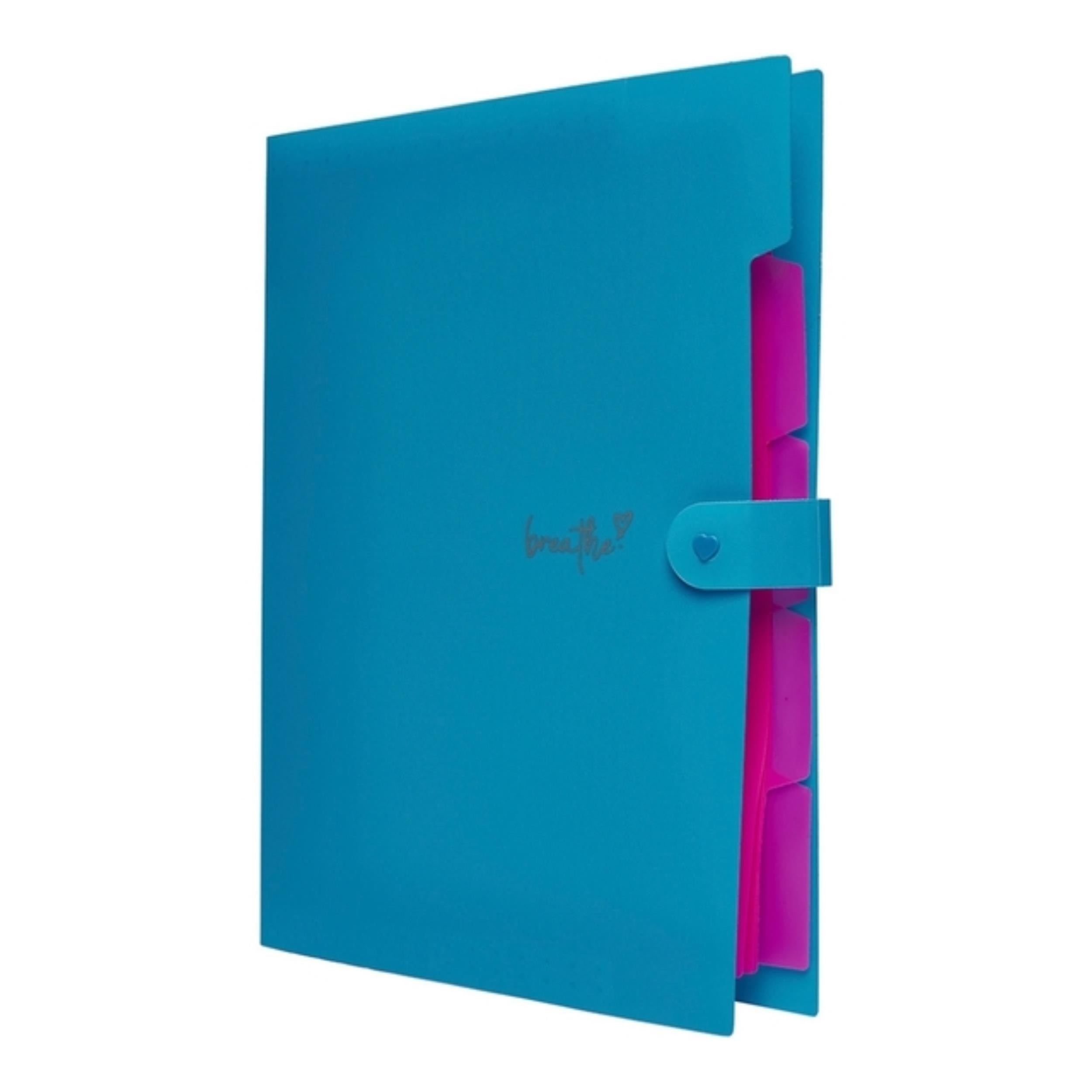 Santa Rosa Paper | PASTA SANFONADA A/4 C/ 5 DV - AZUL NEON